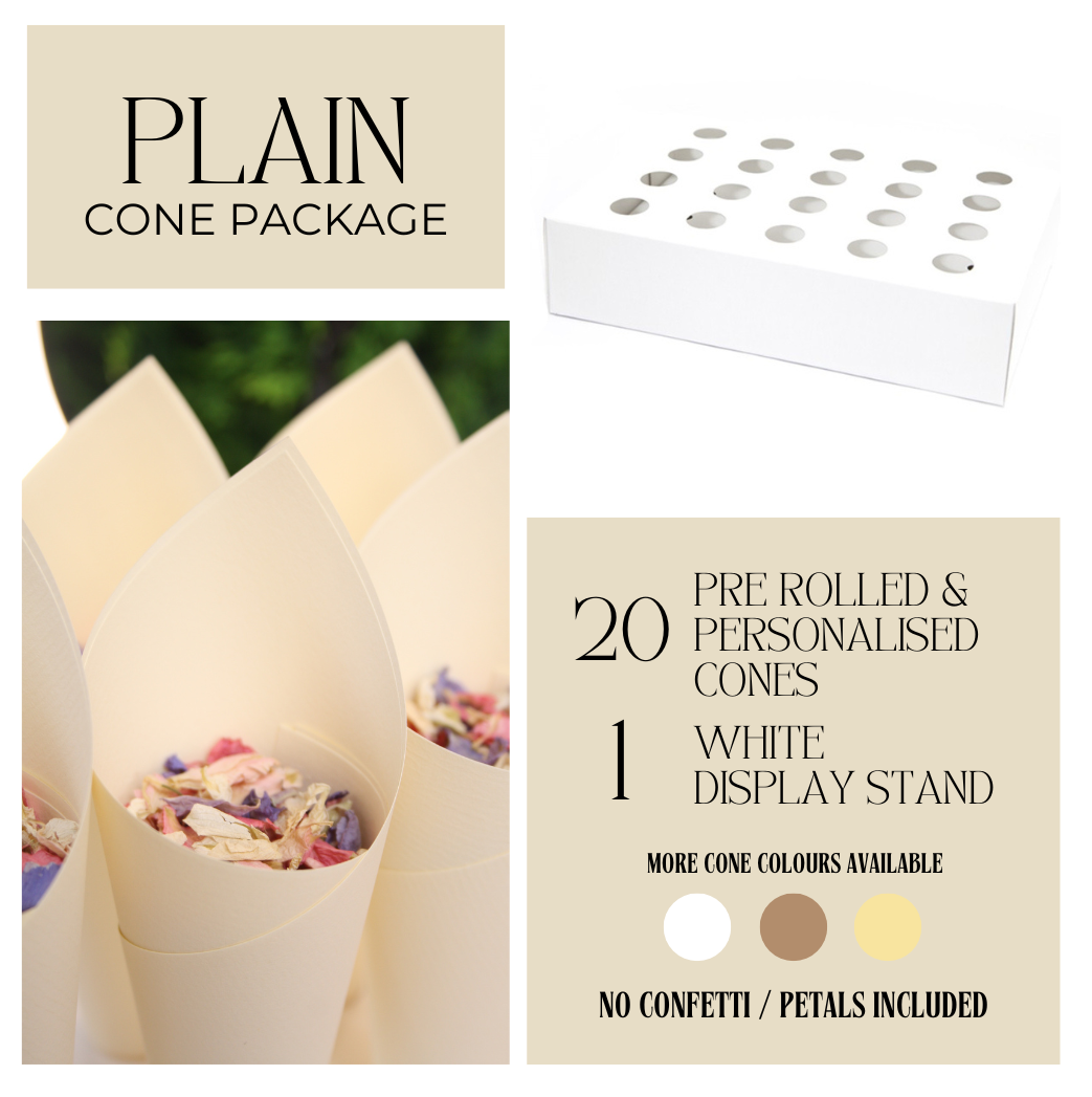Plain Confetti Cones